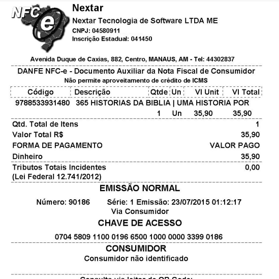 Emissão de Nota Fiscal: NF-e, NFC-e e SAT CF-e » Programa NEX