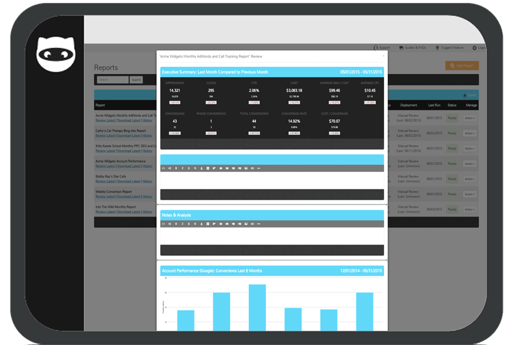 NinjaCat PPC & SEO Reporting Tool Integrations
