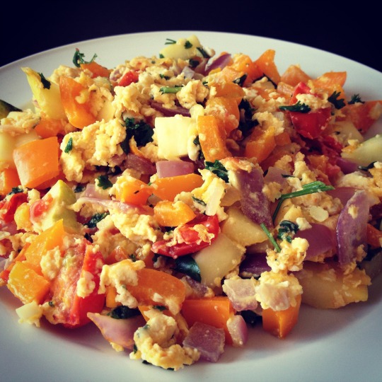 A Colourful Scrambled Omelette | Healthy Eating And Living